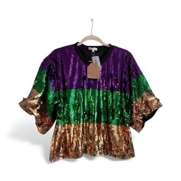 Main Strip | Tops | Mainstrip Sidewalk Side Mardi Gras Top Nwt | Poshmark